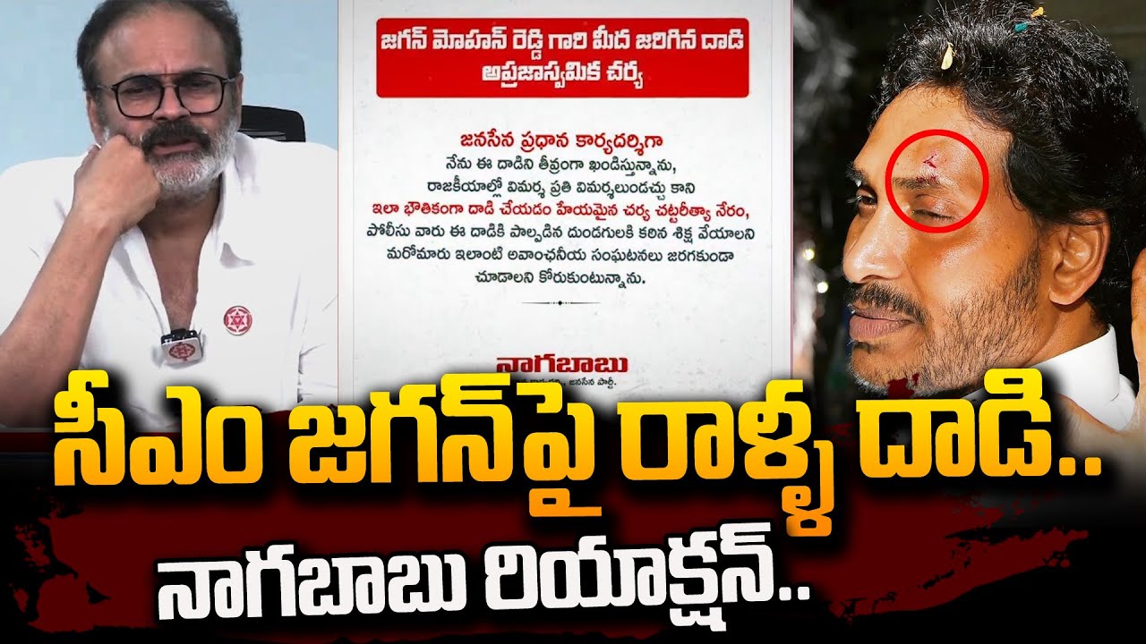 Jana Sena leader Nagababu Denounces Stone-Pelting Incident on CM Jagan | Andhrawatch.com