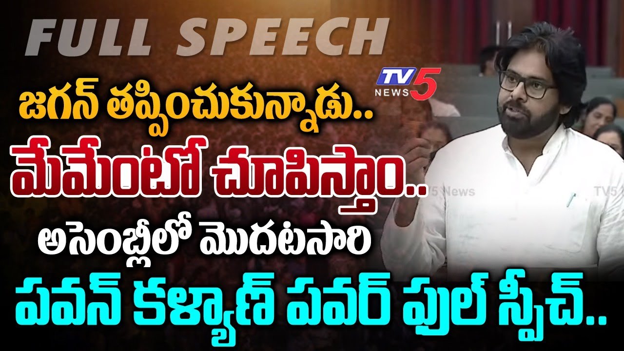 AP Deputy CM Pawan Kalyan FIRST POWERFUL SPEECH in Assembly 2024 | Andhrawatch.com