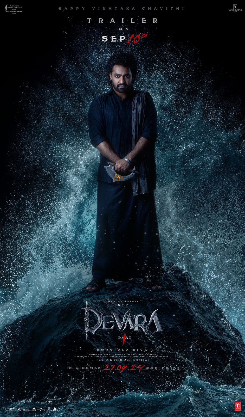 ‘Devara’ Trailer Date Announced with A stunning poster | Andhrawatch.com