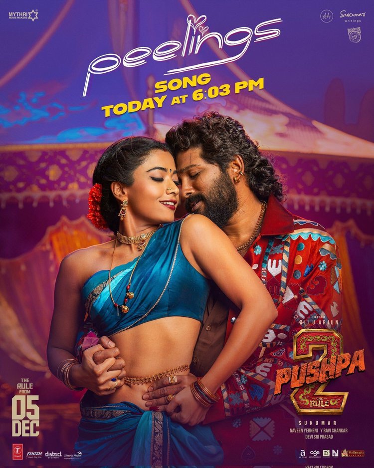 Pushpa 2: ‘Peelings’ Song Release Time Revealed – Get Ready | Andhrawatch.com